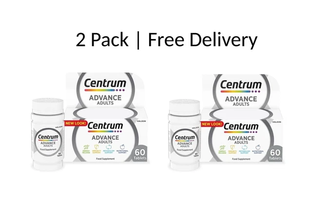 2 PACK CENTRUM Advance Adults multivitamins 60s (total 120 tablets ...