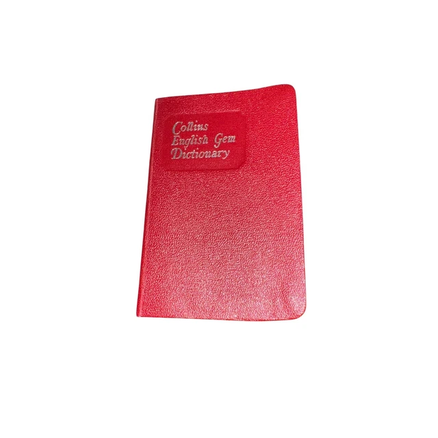COLLINS ENGLISH GEM Dictionary Red Pocket Travel Size Vintage Book £33. ...