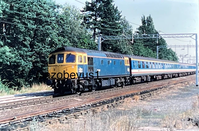 ORIGINAL 35MM BR Class 33 33017 @ Berkswell Date 31-8-87 REF171 £3.75 ...