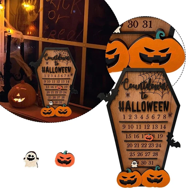CALENDRIER COMPTE À rebours effrayant Coffin House Halloween décoration ...