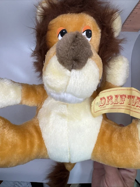 RARE VINTAGE FABLE Toy Co Stuffed Lion Plush New W/ Driftway Fun Park ...