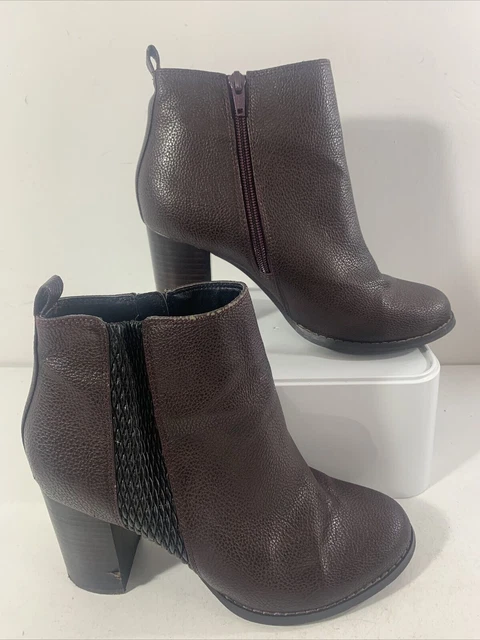 MISS KG KURT Geiger dark red/maroon block heel ankle boots. size 6 £15. ...