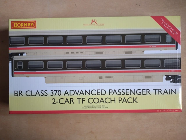 HORNBY OO GAUGE R4011 BR Class 370 APT 2 car TF coach pack (no's 48501/ ...