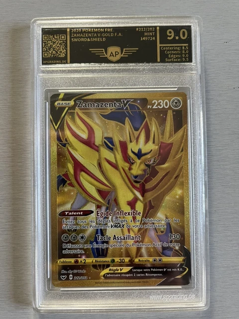 CARTE POKÉMON - Zamazenta V Gold 212/202 EB01 Epee Et Bouclier FR AP ...
