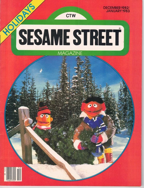MAGAZINE SESAME STREET Big Bird Chine Décembre Janvier 1983 Vintage CTW ...