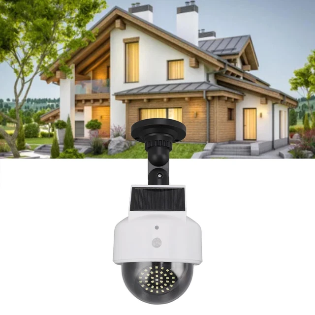 SOLAR DUMMY FAKE Camera Security Outdoor Solar Powered Simulated ...