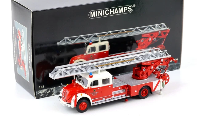 1:43 MINICHAMPS MAGIRUS-DEUTZ Merkur DL30 Drehleiter Feuerwehr Dortmund red/whit EUR 79,95 ...