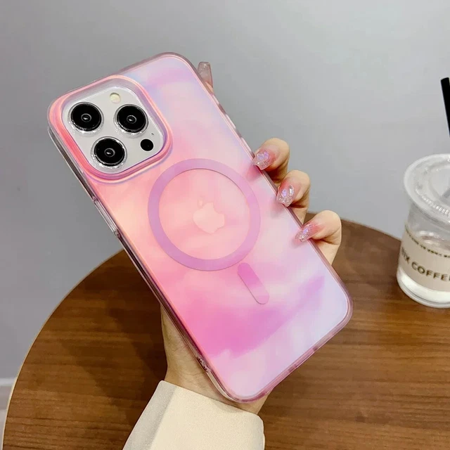 LUXURY WATERCOLOR GRADIENT Slim PC Magsafe Cases for iPhone 16 15 14 13 ...