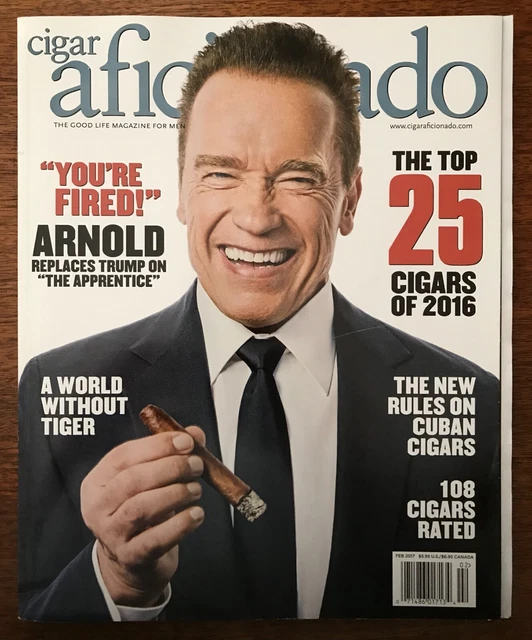 ARNOLD SCHWARZENEGGER - Cigar Aficionado magazine - Jan/Feb 2017, You ...