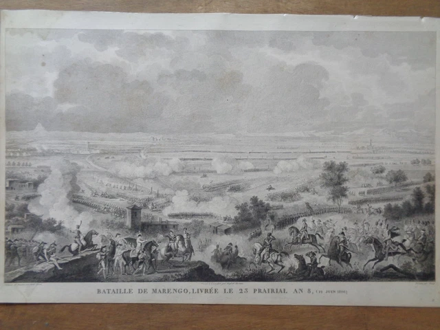 BATAILLE DE MARENGO Grande gravure militaire ancienne CARLE VERNET ... BATAILLE DE MARENGO Grande gravure militaire ancienne CARLE VERNET ...