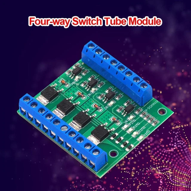 4-CHANNEL MOSFET PLC Amplifier Boards Driver Module 10A Optocoupler ...
