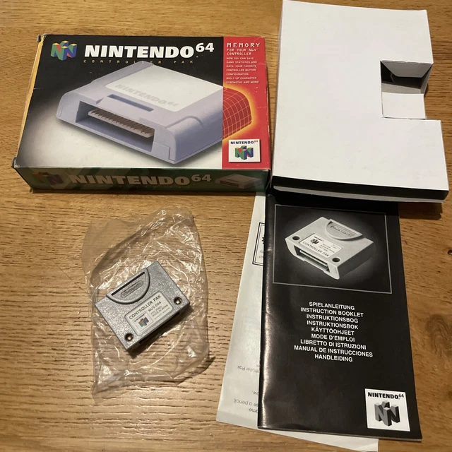 NINTENDO 64 N64 Official Memory Card, Memory Pack / Pak - Grey Colour ...
