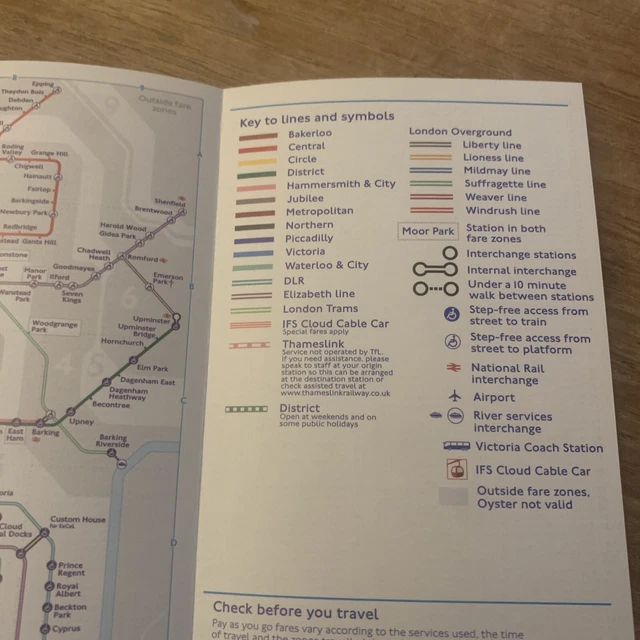 TFL/LONDON UNDERGROUND TUBE Map December 2024 edition £2.43 - PicClick UK