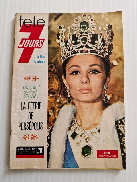 TÉLÉ 7 JOURS N° 598 FARAH Imp2ratrice D'IRAN Gilbert BECAUD EUR 8,00 - PicClick FR