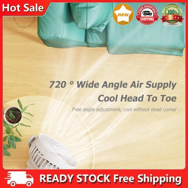 MINI ADJUSTABLE CLIP-ON Fan 3 Speeds Adjustable USB Desk Fan Home ...