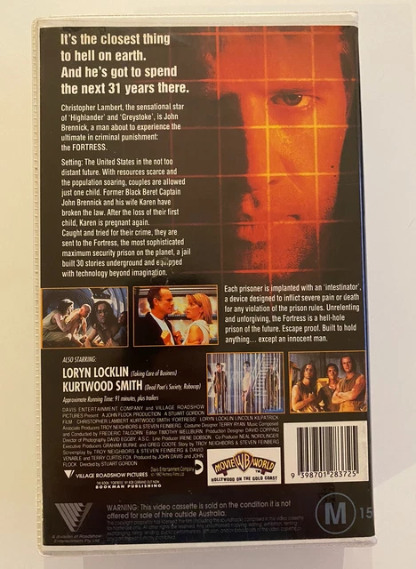 FORTRESS [VHS] ROADSHOW Big Box Ex-Rental Video Tape Clamshell Stuart Gordon VGC $44.95 ...