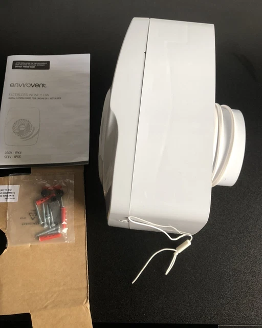 ENVIROVENT FILTERLESS EXTRACTOR Fan 230V 2 Speed EFHT2S-STD- 230V ...
