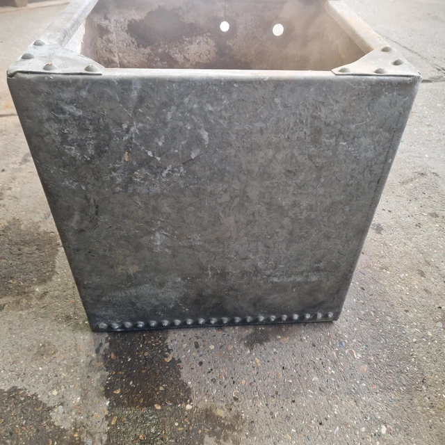 VINTAGE GALVANISED RIVETED water tank, Upcycle Garden Planter ...