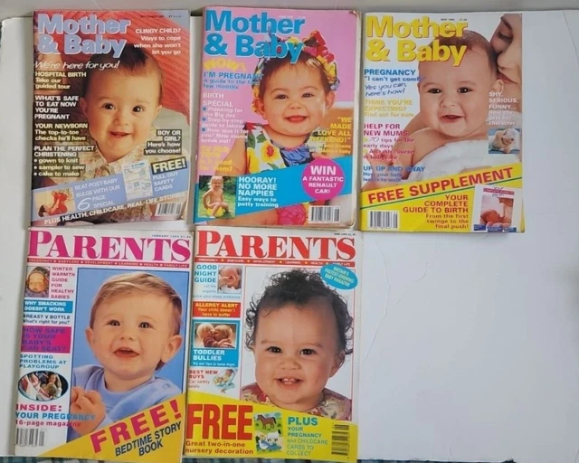 VINTAGE MOTHER & Baby Parents Magazine Bundle x 5 Magazines 1990's £6. ...