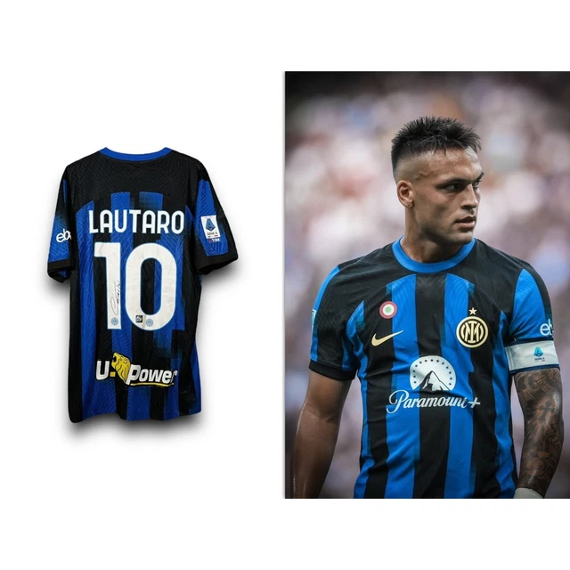 MAGLIA LAUTARO MARTINEZ Autografata ~ Inter 2023/24 Signed Jersey + COA ...