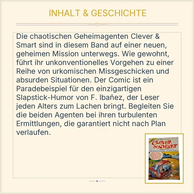CLEVER & SMART In geheimer Mission F. Ibañez Comic Cartoon Taschenbuch ...