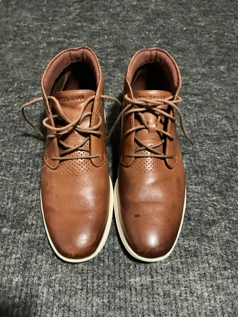 COLE HAAN GRAND.OS Leather Chukka Boots Shoes Brown Lace Up Mens 10.5 £ ...