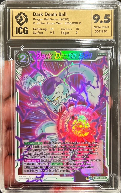 2020 DRAGON BALL Frieza, Dark Death Ball BT10-090 R ICG 9.5 Gem - Not ...