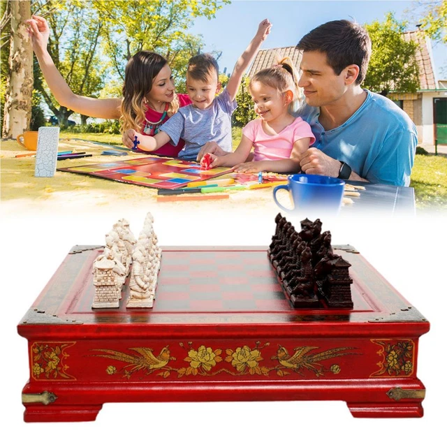 INTERNATIONAL CHESS SET Professional Checkers Family Game Gaming Toy ...