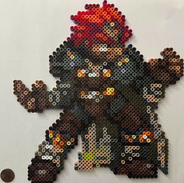 GANONDORF BEAD SPRITE Perler Artkal Pixel Art Retro Legend of Zelda ...