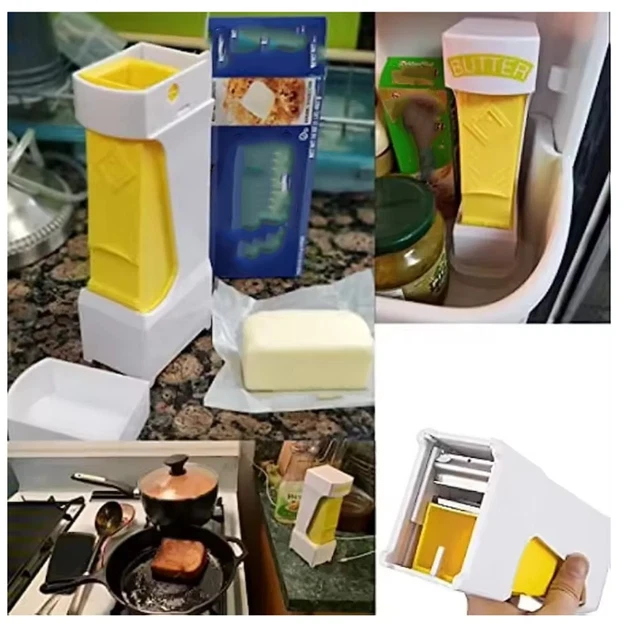 PORTABLE BUTTER CUTTER Cheese Slicer Squeeze Dispenser Handheld ...