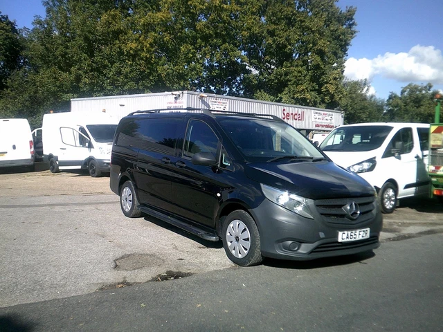 MERCEDES-BENZ VITO CREW VAN,2015,65 REG,BLACK,ONLY 135k,YEARS MOT,CLEAN ...