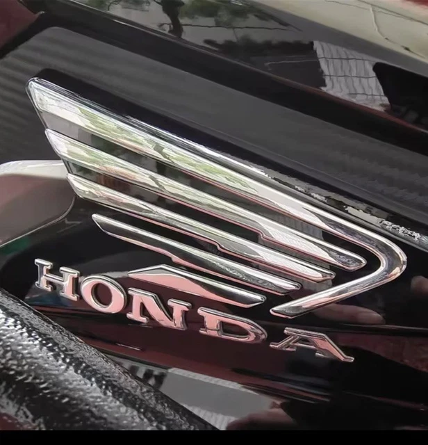 MOTORCYCLE 3D GOLD Honda Wing Sticker Fuel Tank Fairing Badge Emblem ...