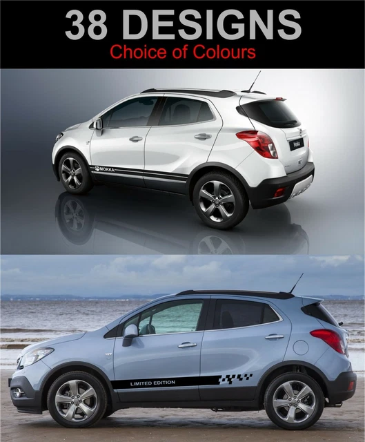 VAUXHALL MOKKA SIDE stripes decals stickers vauxhall stripes 2012 to ...