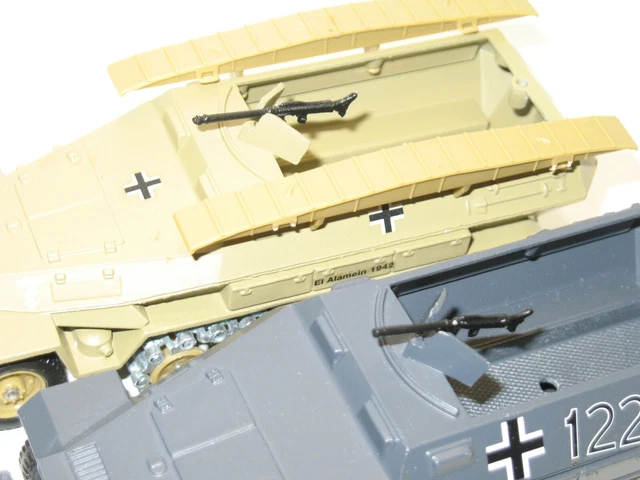 2 MG METAL BLACK (German tank SDKFZ 251) SOLID military machine guns ...