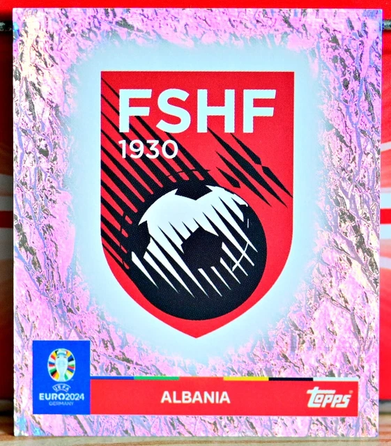 TOPPS EURO 2024 Sticker Albania Logo Silver Foil #Alb 1 £2.05 - PicClick UK