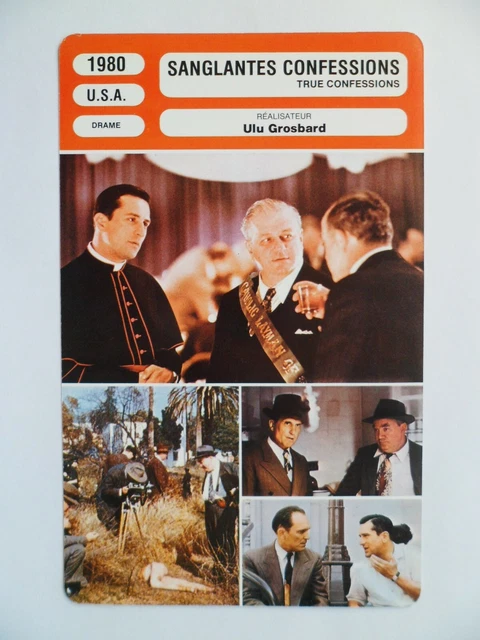 CARTE FICHE CINEMA 1980 SANGLANTES CONFESSIONS Robert de Niro Robert ... CARTE FICHE CINEMA 1980 SANGLANTES CONFESSIONS Robert de Niro Robert ...