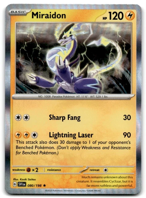 2023 SCARLET & Violet Miraidon Basic/Rare #80 $2.99 - PicClick