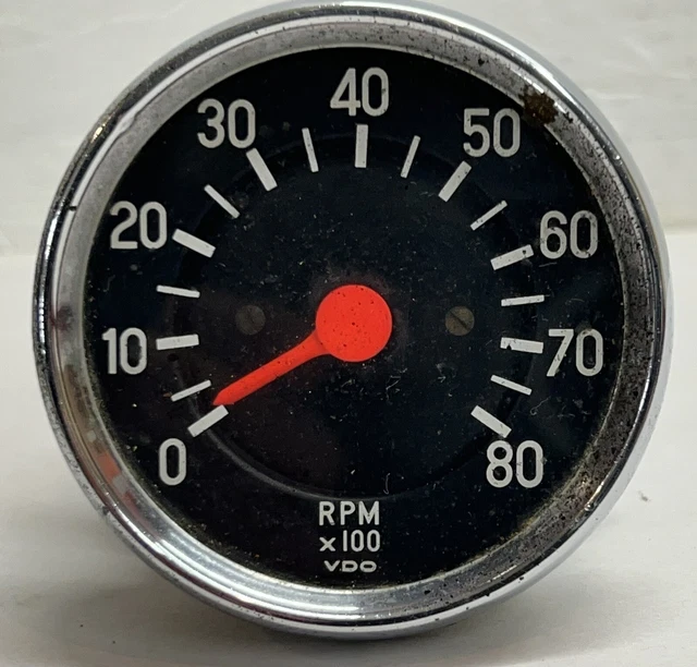 VINTAGE VDO 8000 UPM RPM x1000 Tachometer Cockpit Gauge Porsche ...