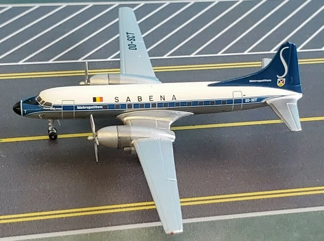 AEROCLASSICS ACOOSCT SABENA Convair CV-440 OO-SCT Diecast 1/400 Model ...