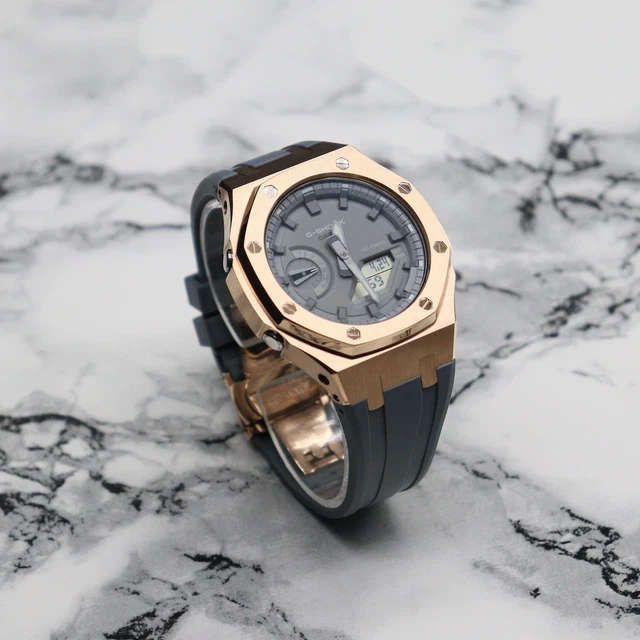 MONTRE CUSTOM CASIOAK Mod Kit Dial DIY Casio G-Shock GA-2110ET-8AER ...