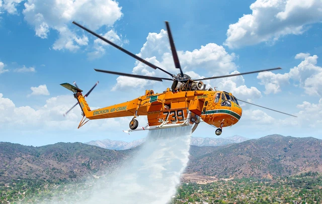 ICM 1:35 SIKORSKY S-64E Skycrane Firefighting Helicopter Plastic Model ...
