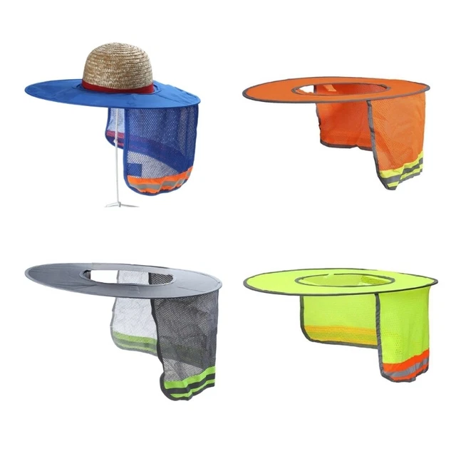 REFLECTIVE SUN SHADE for Safety-Helmet Foldable Neck Shield $19.61 ...