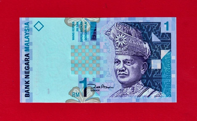 1 RINGGIT 1998 MALAYSIA UNC Note (P-39b.1) RARE TWO-LETTER PREFIX Sign ...