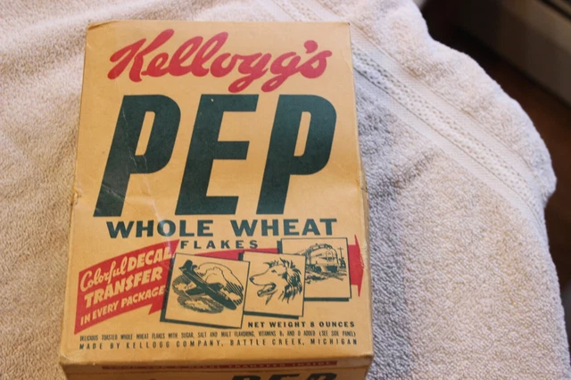 1940S KELLOGGS PEP FULL, unopened cereal box w/Freedom Train on back ...