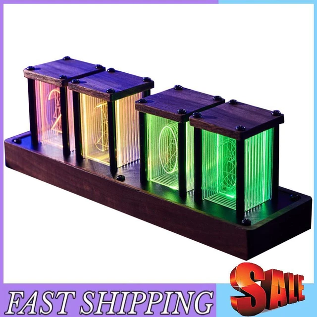 RGB DIY WOOD Table Clock WiFi Timing LED Tube Full Color (A) £25.44 ...