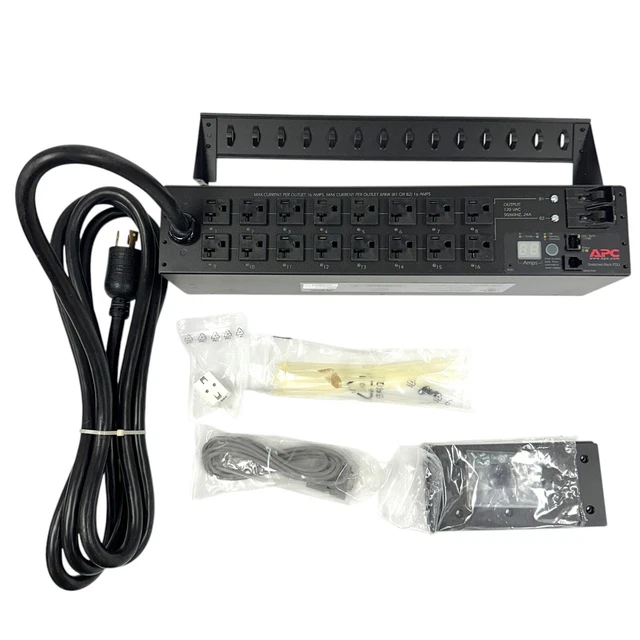 APC AP7902 SWITCHED Rack PDU Power Distribution Unit 120V 30A 16x 5-20 ...
