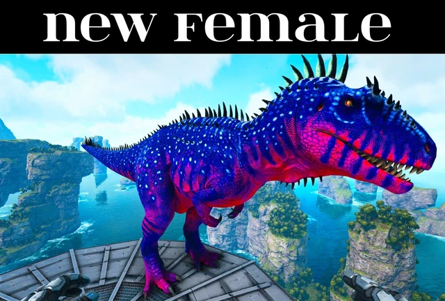 ARK SURVIVAL EVOLVED Pve Ps4/Ps5 New Carcha Colors Carcharodontosaurus ...