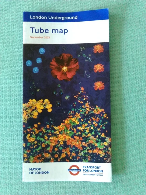 LONDON UNDERGROUND TUBE Map December 2023 £1.00 - PicClick UK