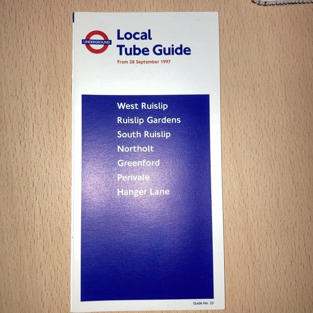LONDON UNDERGROUND TUBE Map (. Guide. No 23. September. 1997. ) £1.99 ...