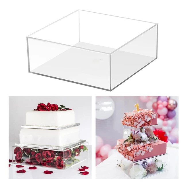CLEAR ACRYLIC FILLABLE Cake Display Board Acrylic Cake Stand Acrylic ...